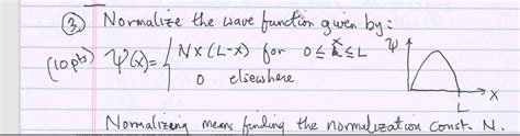 Solved Normalize The Wave Function G Wen By T Chegg Com