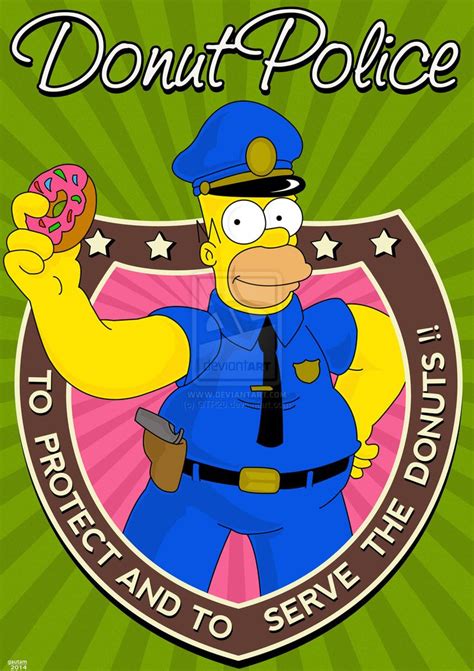 Donut Police By Gtr26 On Deviantart Police The Simpsons Homer Simpson