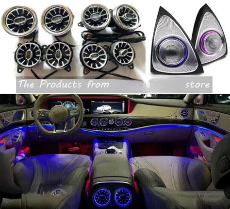 W222 Interior Ambient Light Air Vent Speaker Led For Mercedes Benz S550