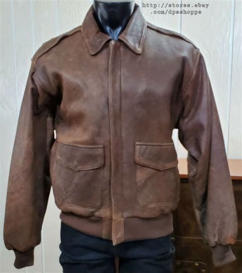Vintage Us Army Air Forces Avirex Type A 2 Flight Brown Leather Jacket