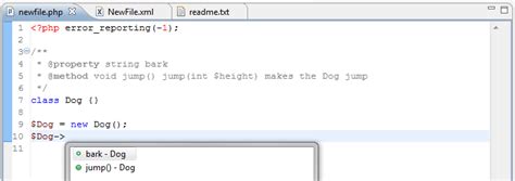 Php Code Completion For Privateprotected Member Variables When Using Magic Get Stack