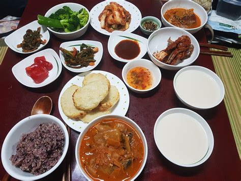 뽐뿌집에서 저녁식사막걸리