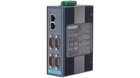 Eki 1524 Ce Advantech Serial Device Server 2 Ethernet Port 4 Serial Port Rs232 Rs422