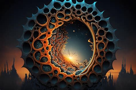 Premium Ai Image Fractal Volumetric Abstraction Background Neural