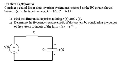 solved consider a causal linear time invariant system