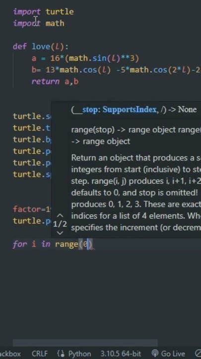 Turtle Graphics Python ️ ️ Red Heart Love Short 12 Coding Codingfun Python Turtle Youtube