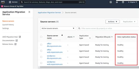 Migration Factory 웹 콘솔을 사용한 자동화된 마이그레이션 활동 목록 Aws의 Cloud Migration