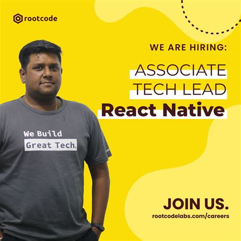 Rootcode On Linkedin Tech Reactnative Hiring Vacancy Techlead