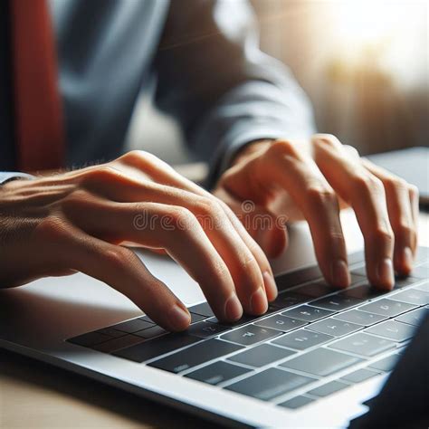 Hands Typing On Laptop Keyboard Stock Image Image Of Tech Wireless 311690875