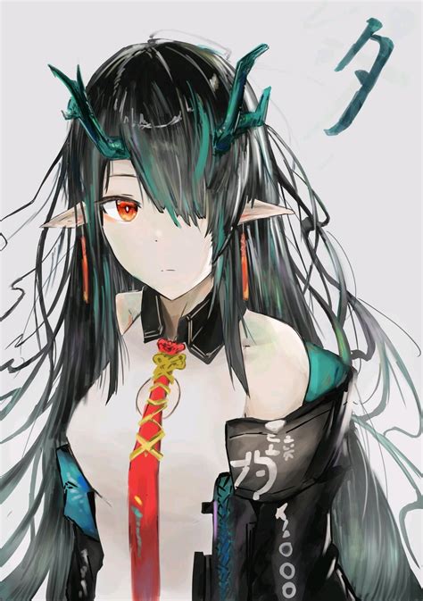 pixiv美图搬运 明日方舟夕 哔哩哔哩