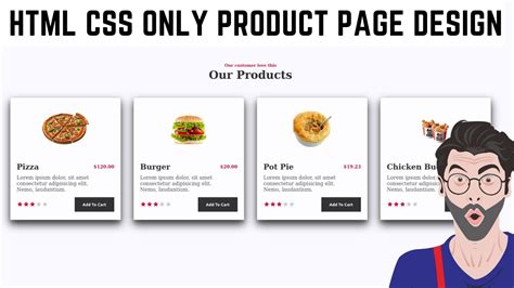 Responsive Product Cards Using Html And Css Only Youtube