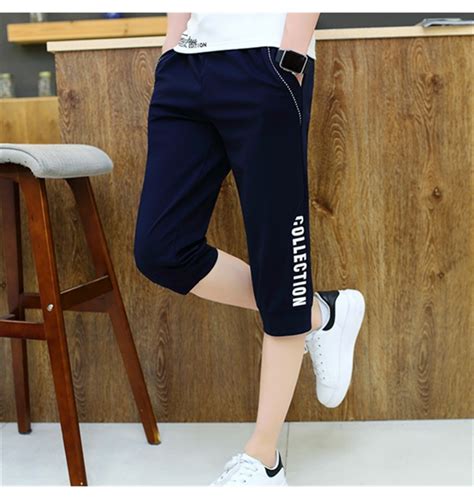 칠부바지 반바지 남성 여름 캐쥬얼 트렌드 운동 와이드 루즈핏 얇은 하프 팬츠 비치 7부바지 승마용바지 티몬