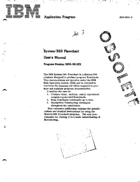 System 360 Flowchart Users Manual Manual Computing History