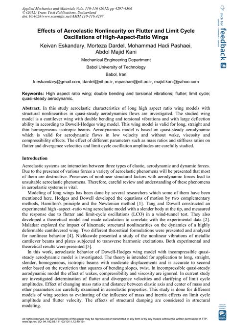 Pdf Effects Of Aeroelastic Nonlinearity On Flutter And Limit Cycle