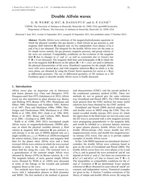 Pdf Double Alfvén Waves