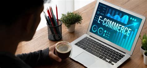 E Commerce Data Software Provide Modish Dashboard For Sale Analysis Stock Image Image Of
