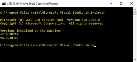 did you know you can check all the installed common language runtime