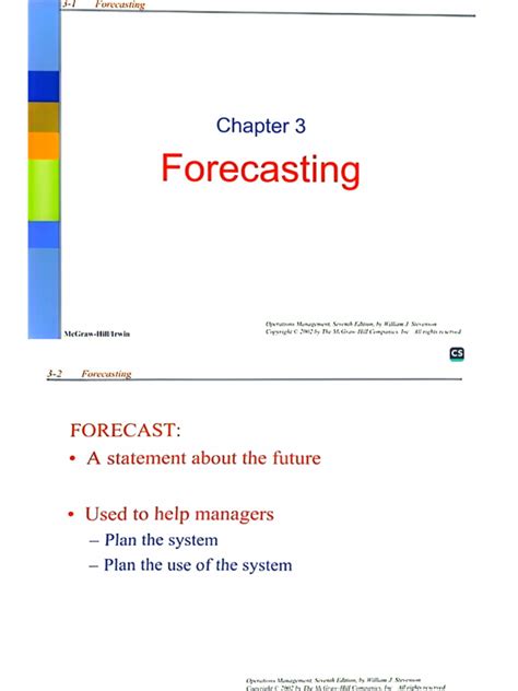 Chapter 3 Forecasting Pdf