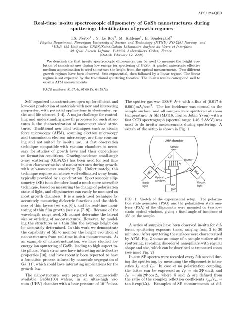 Pdf Real Time In Situ Spectroscopic Ellipsometry Of Gasb