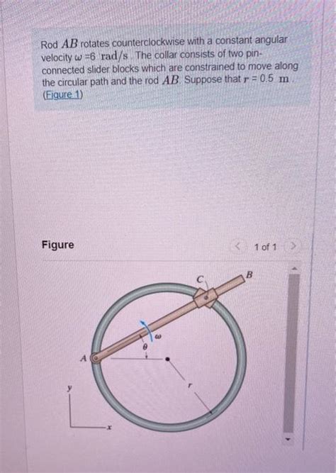 Solved Rod AB Rotates Counterclockwise With A Constant Chegg