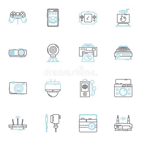 Smart Homes Linear Icons Set Automation Integration Security Convenience Efficiency
