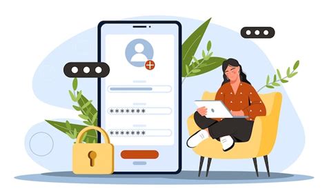 Premium Vector Woman Sign In Website Girl With Laptop In Her Hands Register At Site User