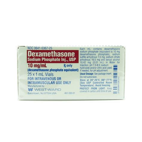 Dexamethasone Sodium Phosphate 10mg Ml Dosette Vial W Preservative 1ml 25 Vials Tray Mcguff
