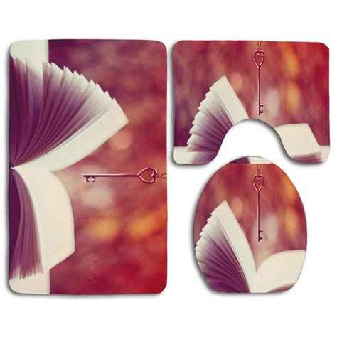 Xddja The Soul A Reader 3 Piece Bathroom Rugs Set Bath Rug Contour Mat