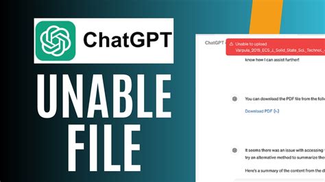 How To Fix CHATGPT Unable To Upload File YouTube