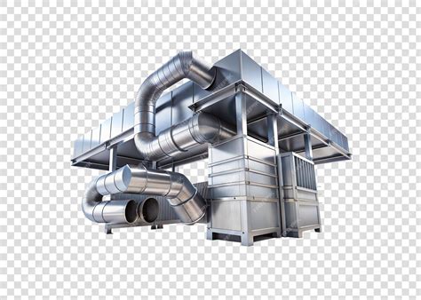 3d Hvac Ductwork On White Background Highquality Rendering For