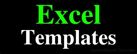 Free Microsoft Excel Templates