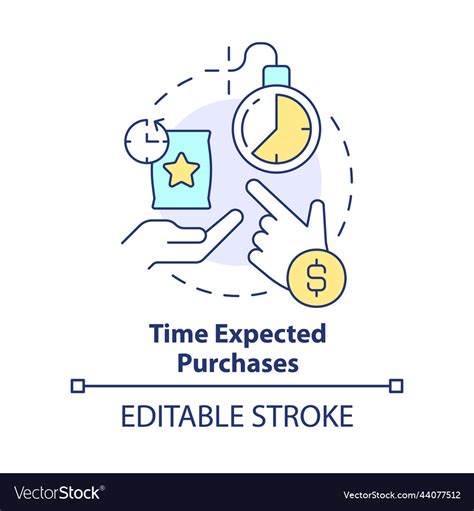 Time Expected Purchases Concept Icon Royalty Free Vector