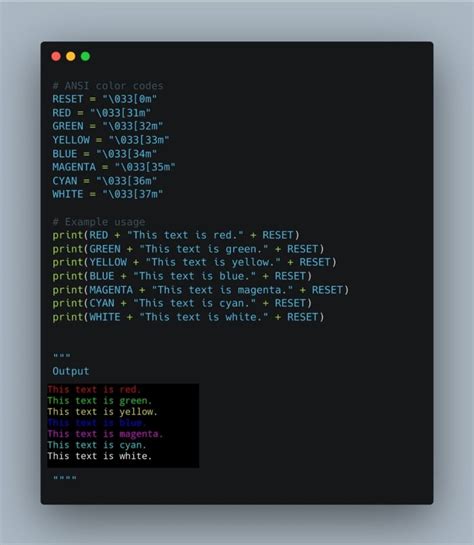 Ravishankar Chavare On Linkedin Pythonprogramming Consoleoutput Colorfultext Ansiescapecodes