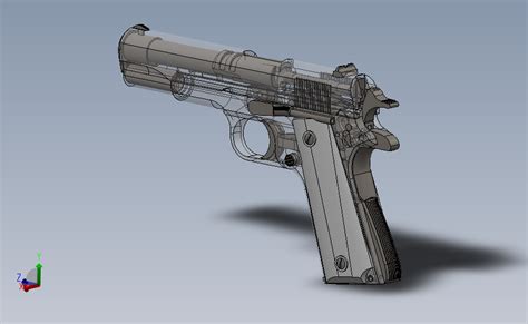M1911枪solidworks 2021模型图纸下载 懒石网 M1911枪solidworks 2021模型图纸下载 懒石网