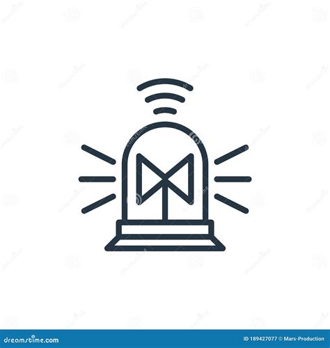 Alarm Vector Icon Isolated On White Background Outline Thin Line Alarm Icon For Website Design