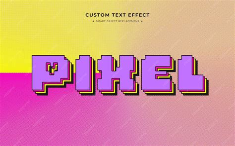 8비트 픽셀 아케이드 3d 텍스트 스타일 효과 무료 Psd 파일