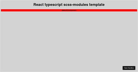 React Typescript Scss Modules Codesandbox
