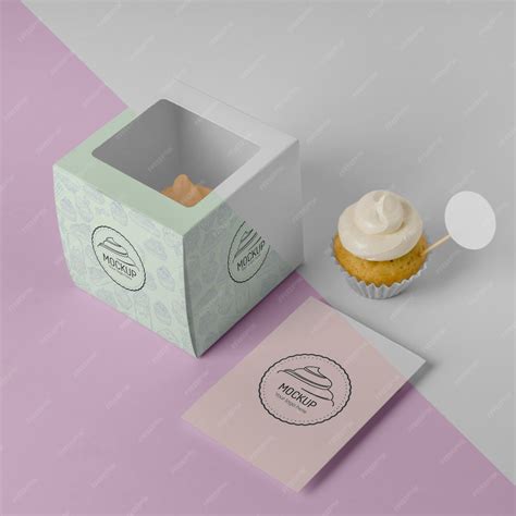 맛있는 컵 케이크 모형 프리미엄 Psd 파일