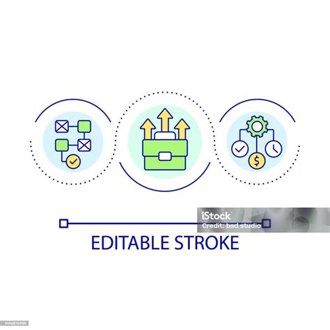 Business Development Plan Loop Concept Icon Stock Illustration