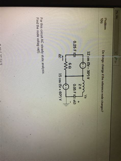 Solved Do Things Change If The Reference Node Changes For Chegg Com