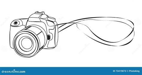 Sketch Of Dslr Camera Vector Stock Vector Illustration Of Vintage Sketch 73419873