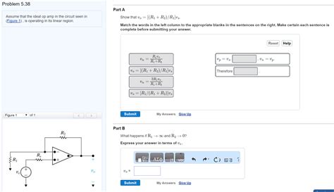 Solved Assume That The Ideal Op Amp In The Circuit Seen In