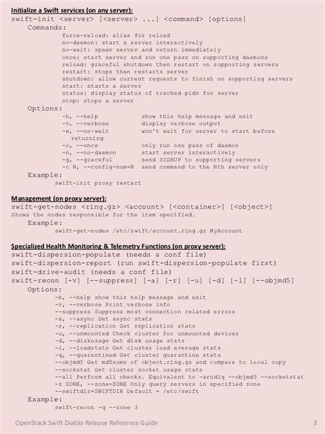 Openstack Swift Command Line Reference Diablo V12