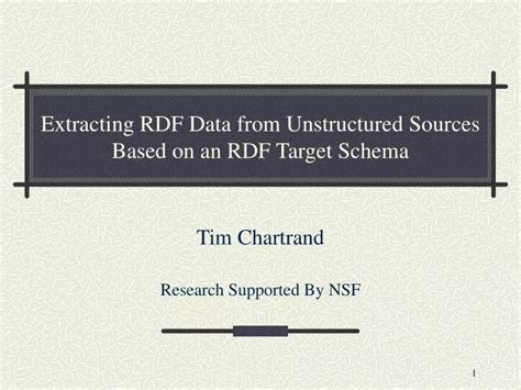 Ppt Extracting Rdf Data From Unstructured Sources Based On An Rdf