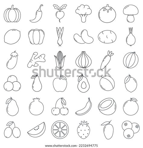 Big Vector Set Linear Icons Different Stock Vector Royalty Free Shutterstock