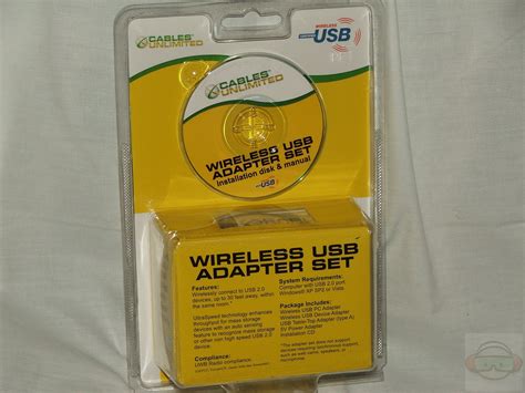 Cables Unlimited Wireless Usb Kit With Transmitter And Receiver With Base Technogog