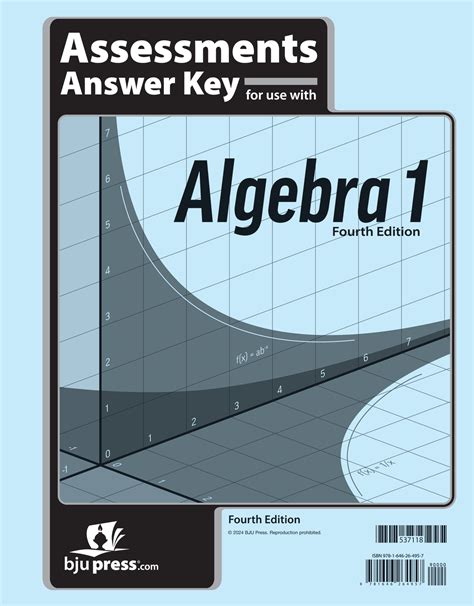 Algebra 1 Assessments Answer Key 4th Ed Bju Press Homeschool