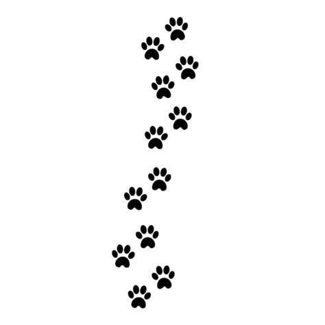 猫の足跡 手描きイラスト Premiumベクトル素材