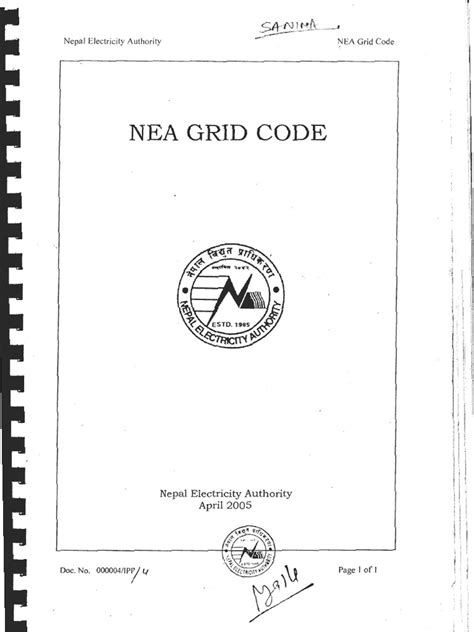 Nea Grid Code Final Pdf