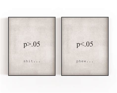 P Value Set Of Psychology Research Gift Social Science Etsy